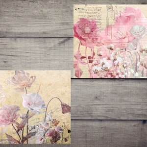 Floral Digital Paper Printable Junk Journal, Digital Printable Junk ...