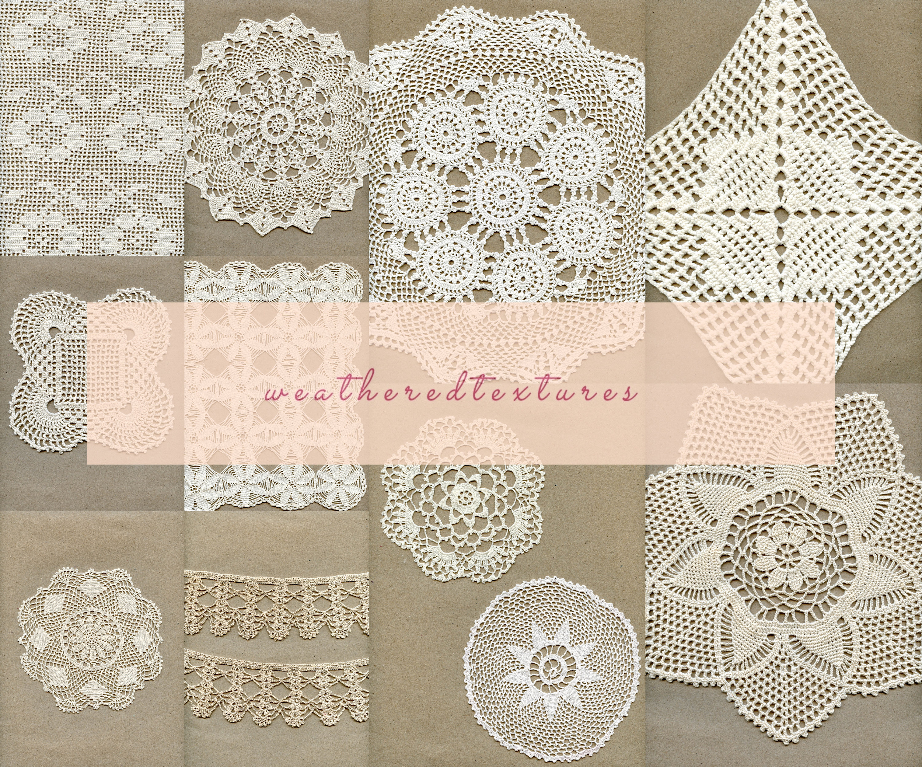 Vintage Lace Doilies: Printable Paper Craft Embellishments (digital ...
