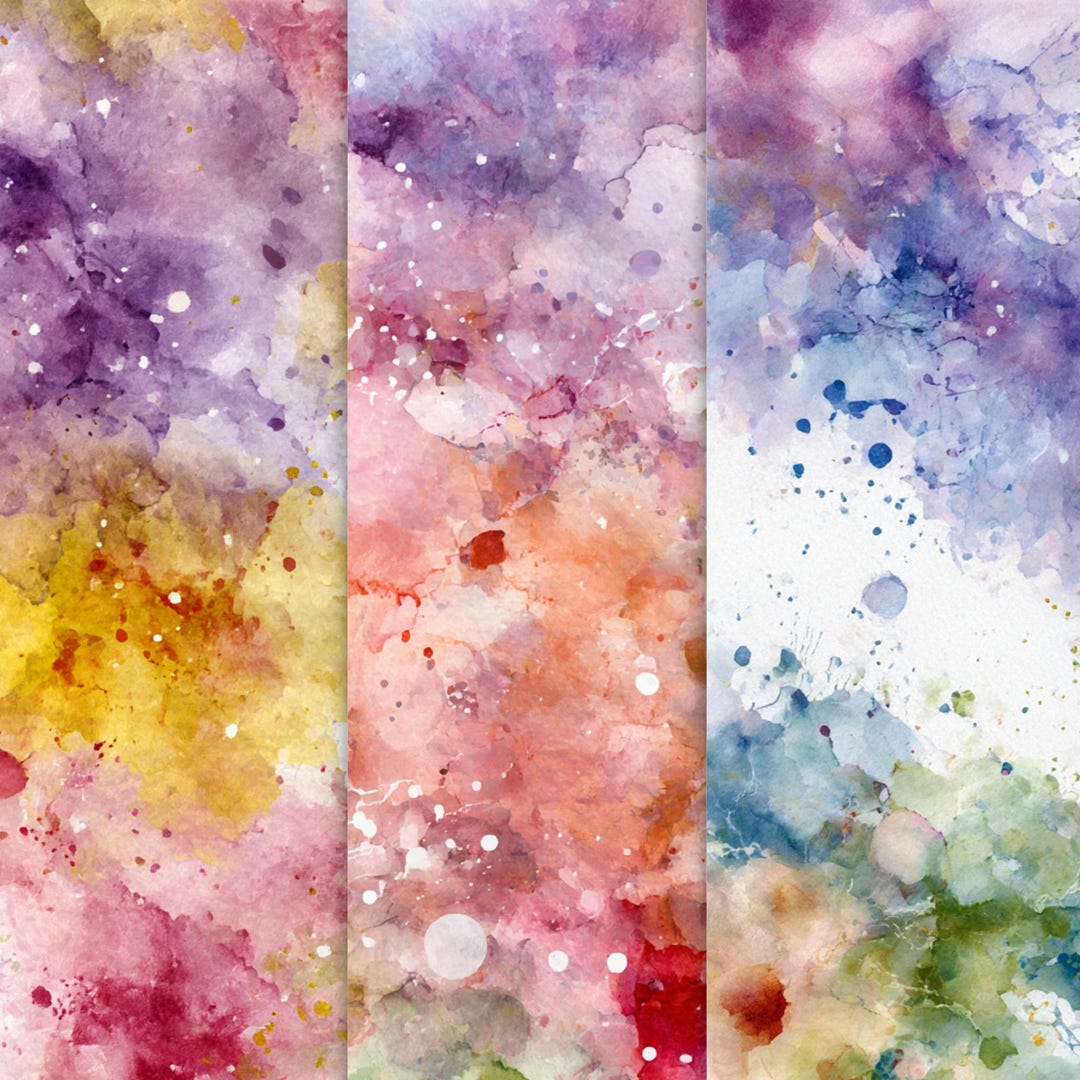 Watercolor Background Papers 20 Sheets Scrapbooking Paper Commercial ...