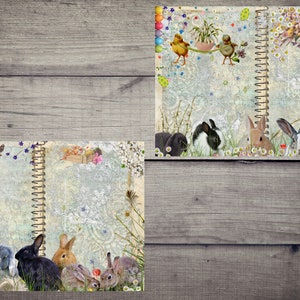 Easter Journal Pages, 10 Easter Journal Backgrounds, Easter Collage ...