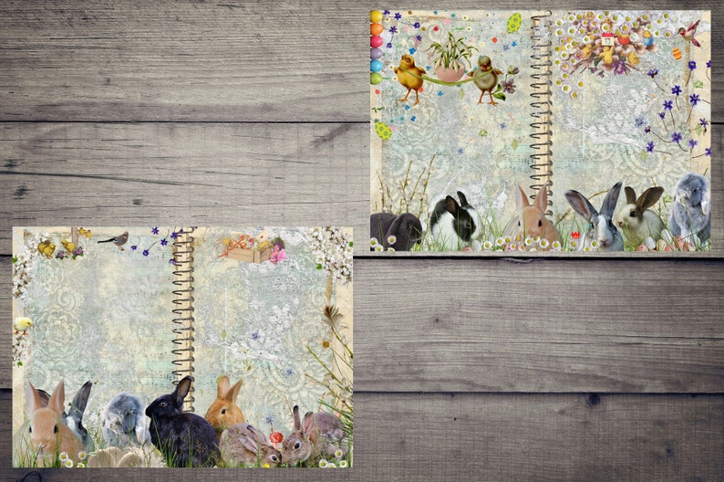 Easter Journal Pages 10 Easter Journal Backgrounds Easter - Etsy