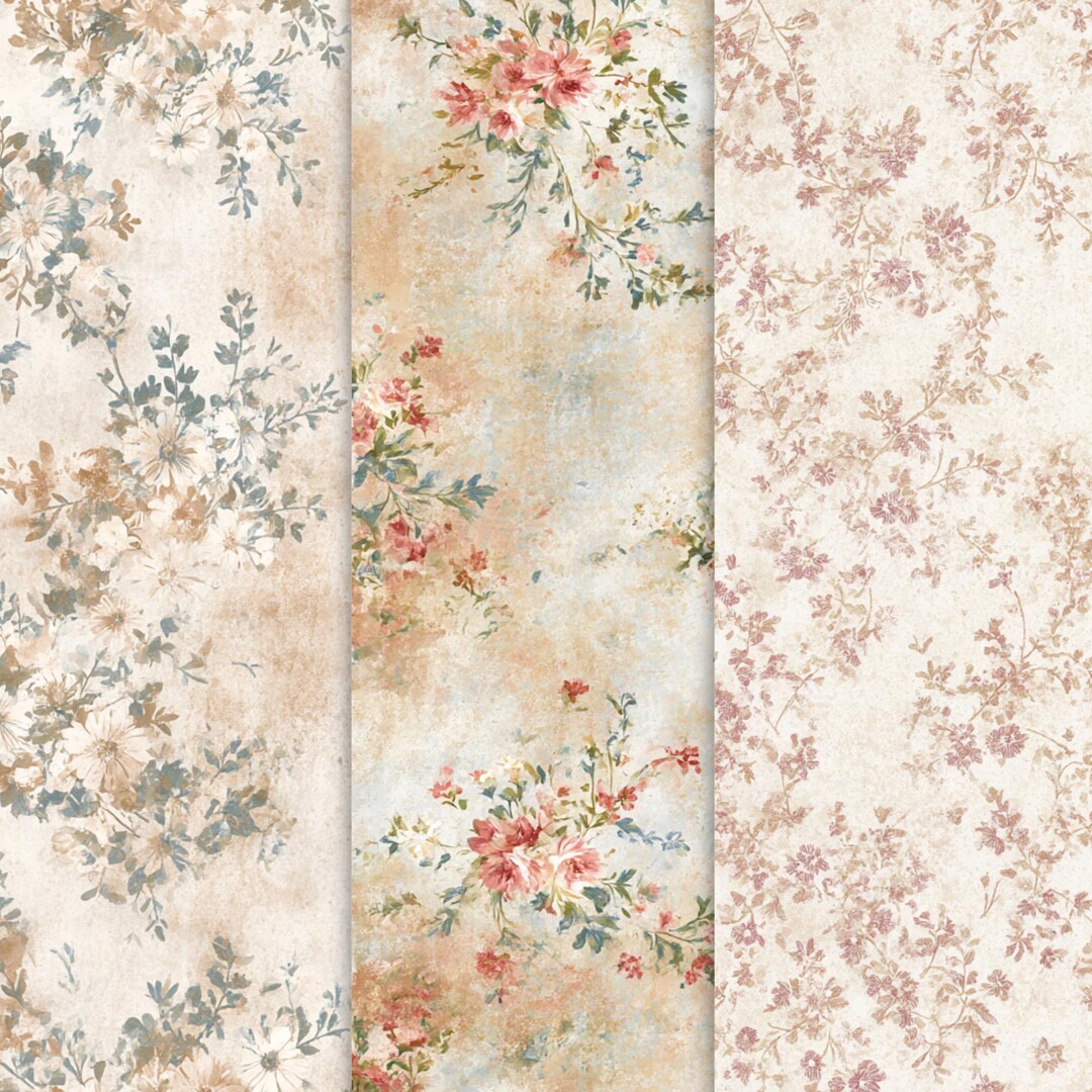 Floral Scrapbook Paper: 28 Seamless Patterns for Cardmaking (digital ...