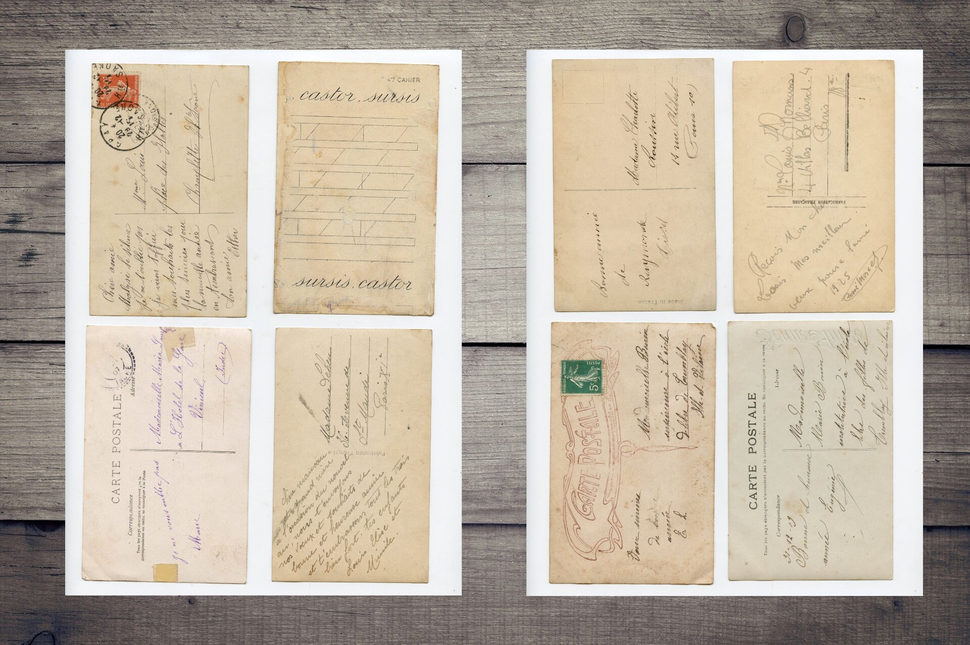 French Vintage Postcards Printable Christmas Digital Vintage | Etsy