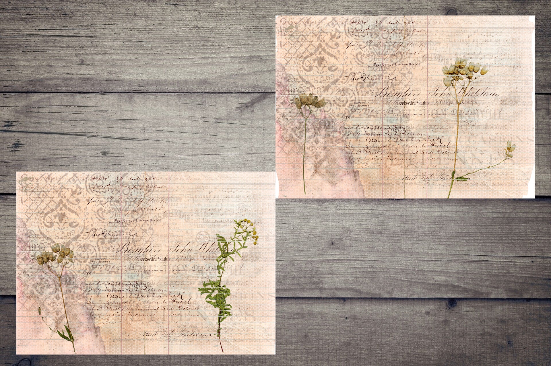 Floral Digital Paper Junk Journal Printable Papers - Etsy