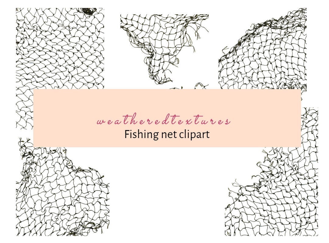 Fishing Net Clipart, 5 PNG , Fisherman Clipart, Junk Journals Supplie ...