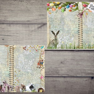 Easter Journal Pages, 10 Easter Journal Backgrounds, Easter Collage ...