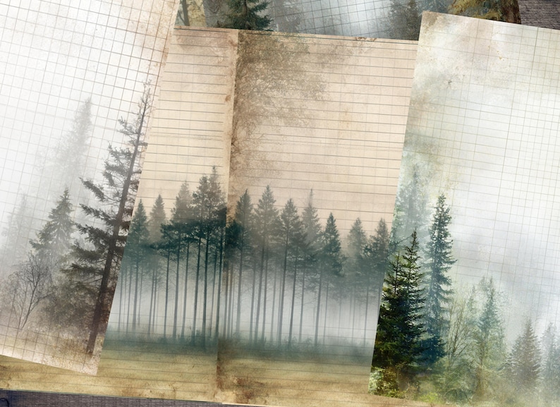 Vintage Forest Journal Pages: Printable Nature Ephemera (PDF Download ...