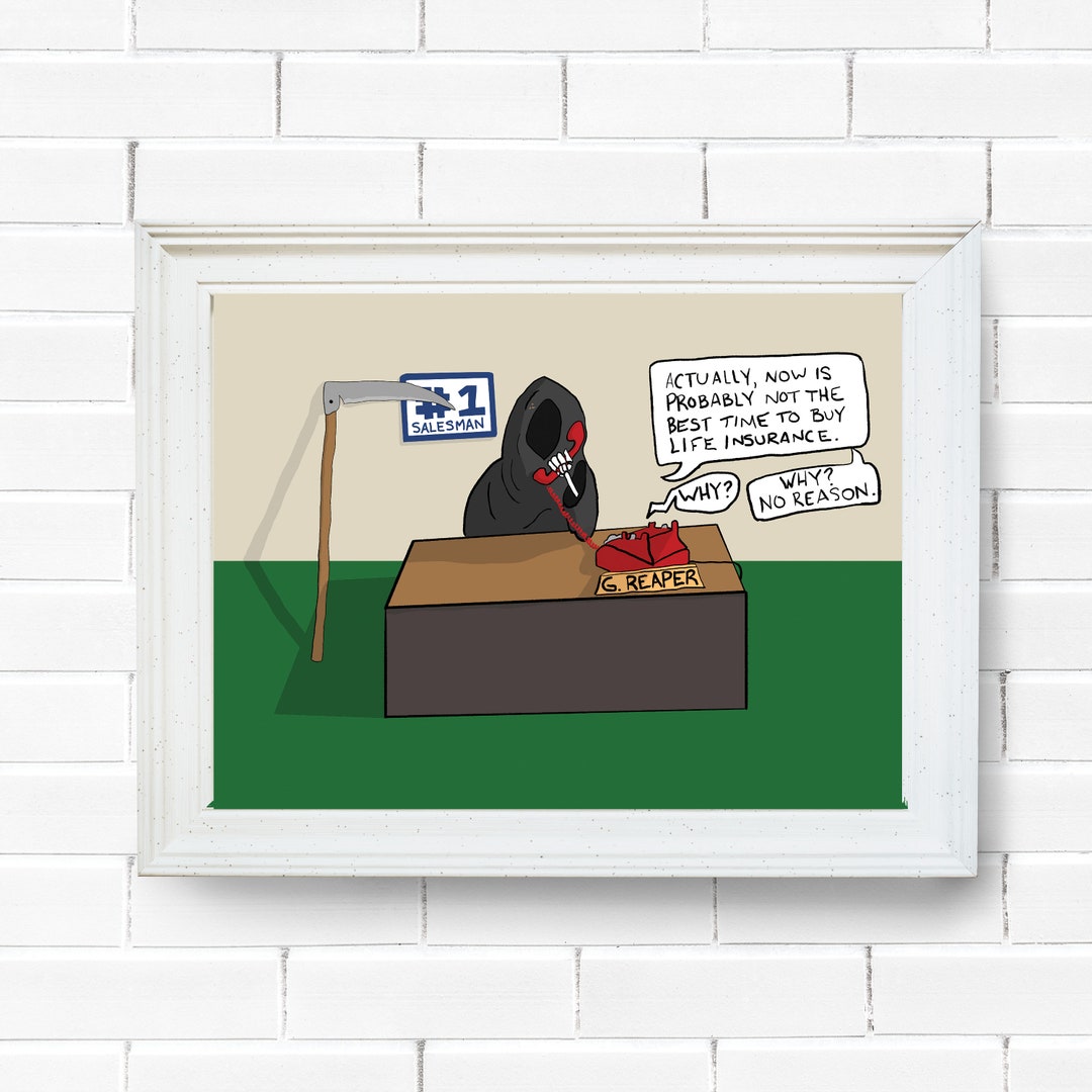 Printable Wall Art for Life Insurance Salesman Gift for Funny Insurance ...
