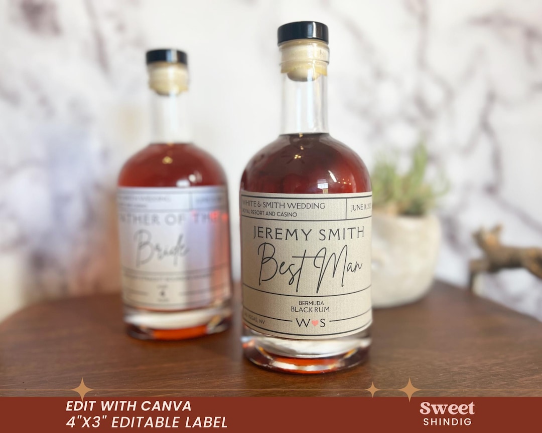 Customizable Whiskey Label, Whiskey Label Template, Printable Whisky ...