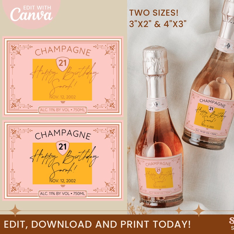 Champagne Labels - Etsy