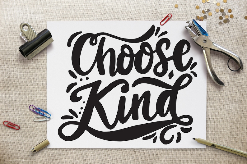 Choose Kind PRINTABLE Art Hand-lettered Printable - Etsy