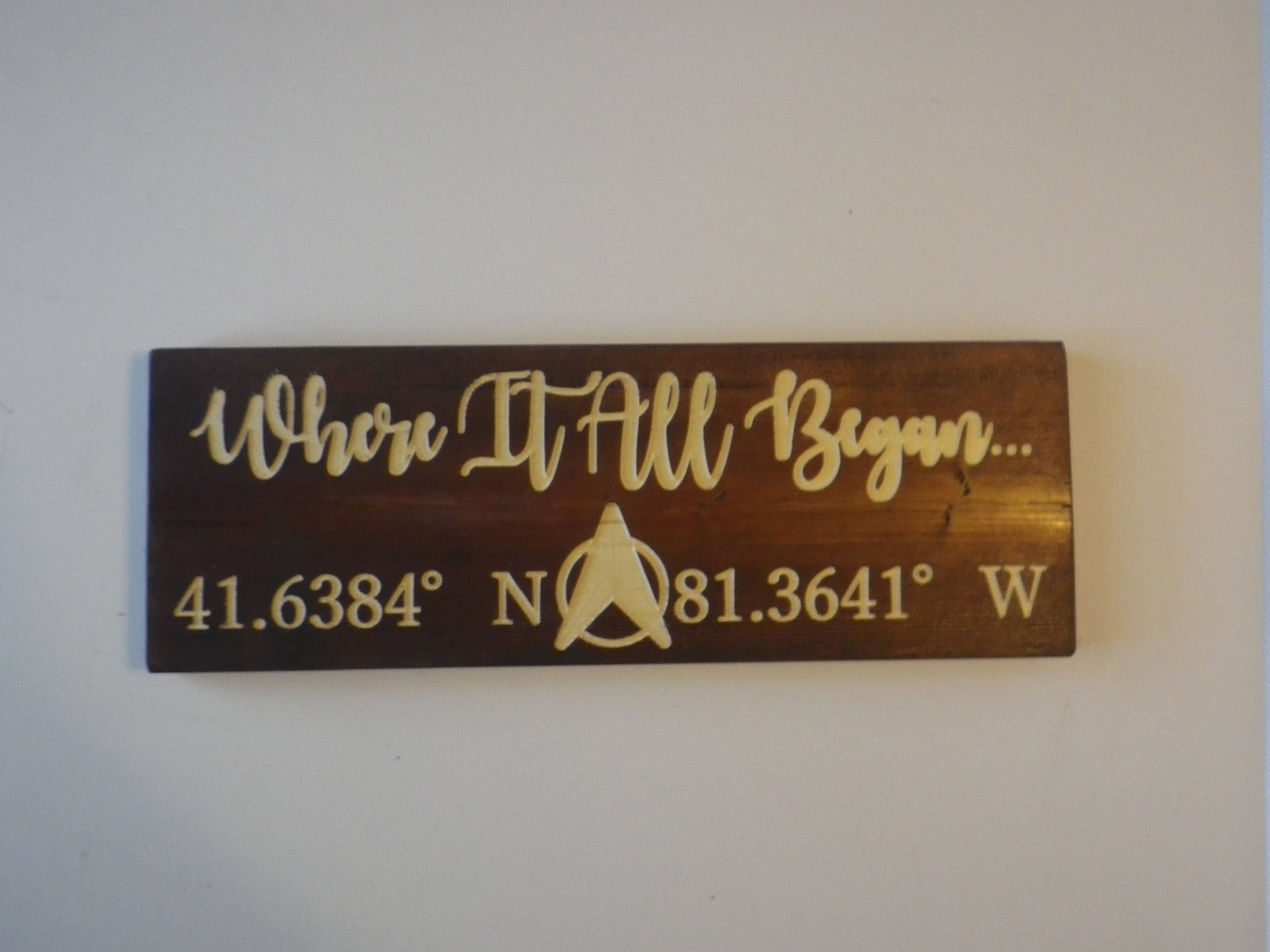 CUSTOMIZED "where It All Began" Wood Sign...available in Multiple ...