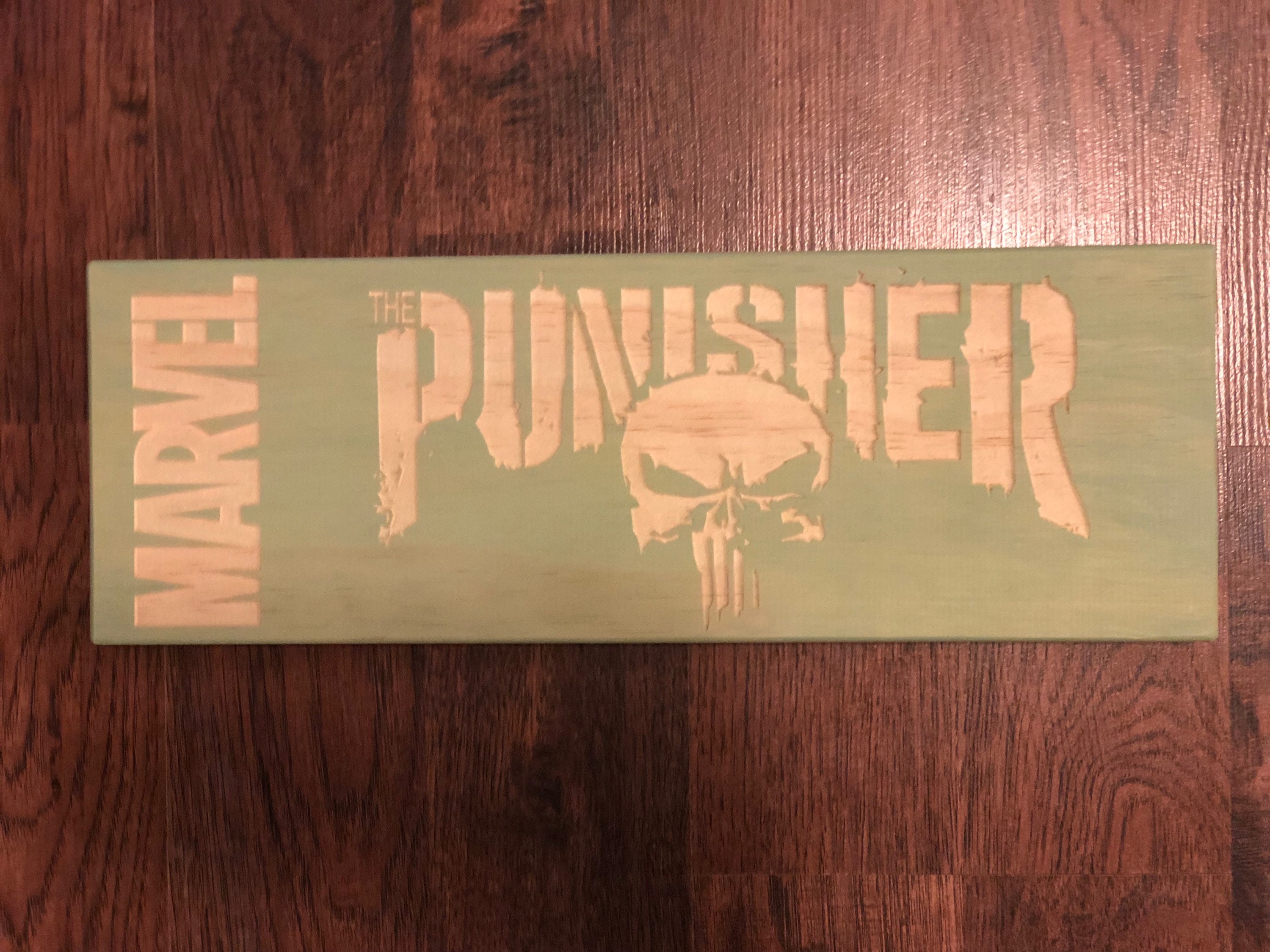 The Punisher Sign Wood Sign...available in multiple stains | Etsy