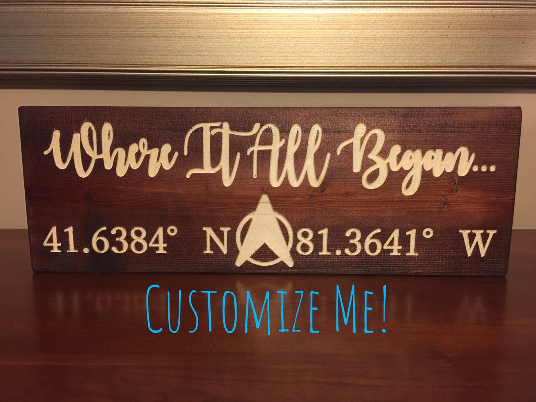 CUSTOMIZED "where It All Began" Wood Sign...available in Multiple ...