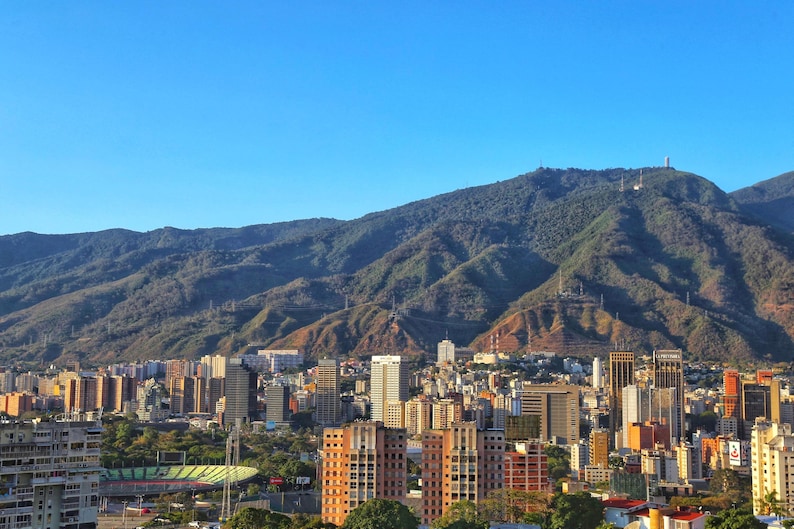 Caracas & Avila Mountain Panoramic Photo Paper and Canvas Print - Bello ...