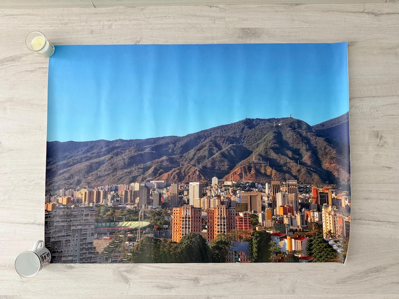 Caracas & Avila Mountain Panoramic Photo Paper and Canvas Print - Bello ...