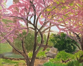 Redbud Tree Painting - Etsy