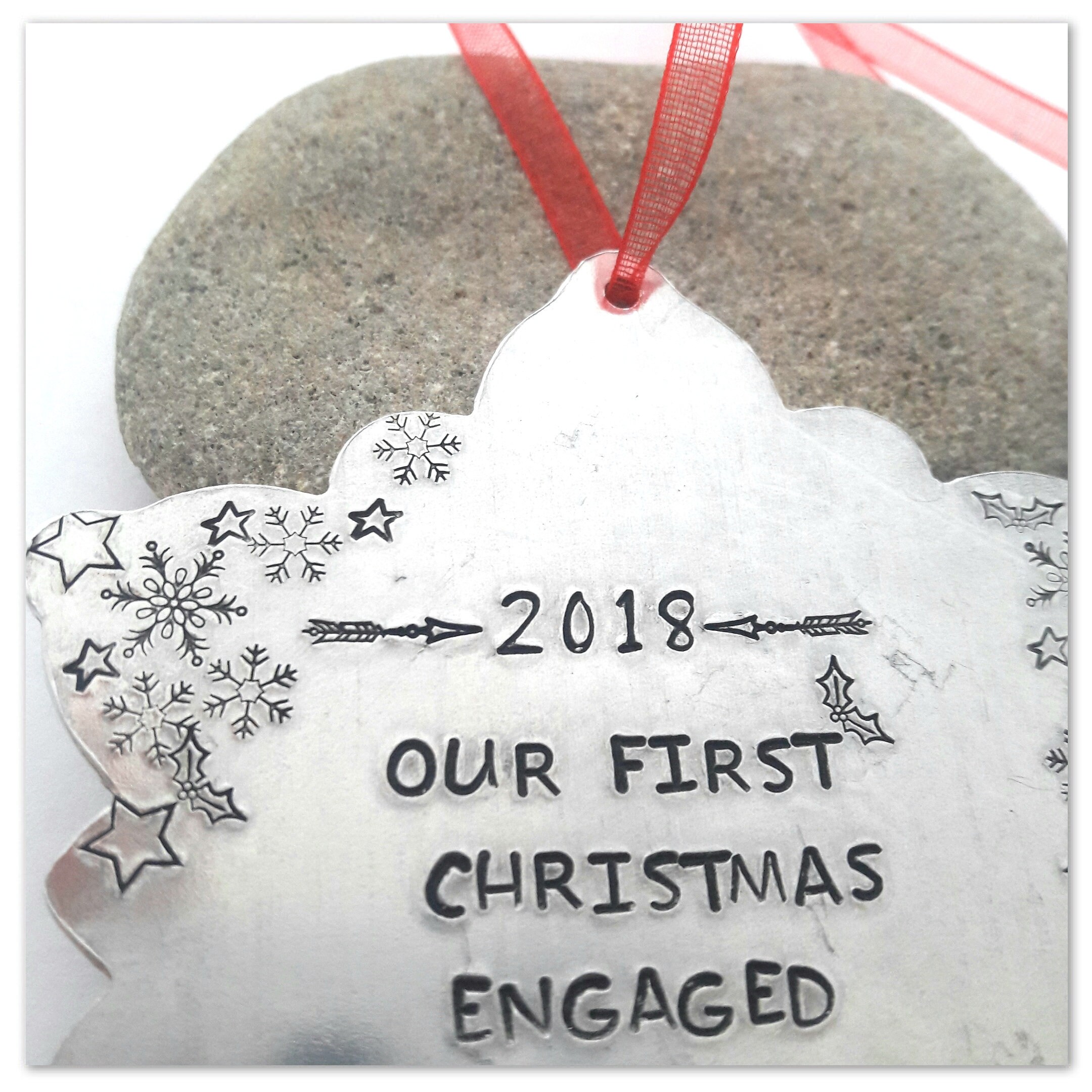 Our First Christmas Engaged Engagement Christmas Ornament - Etsy