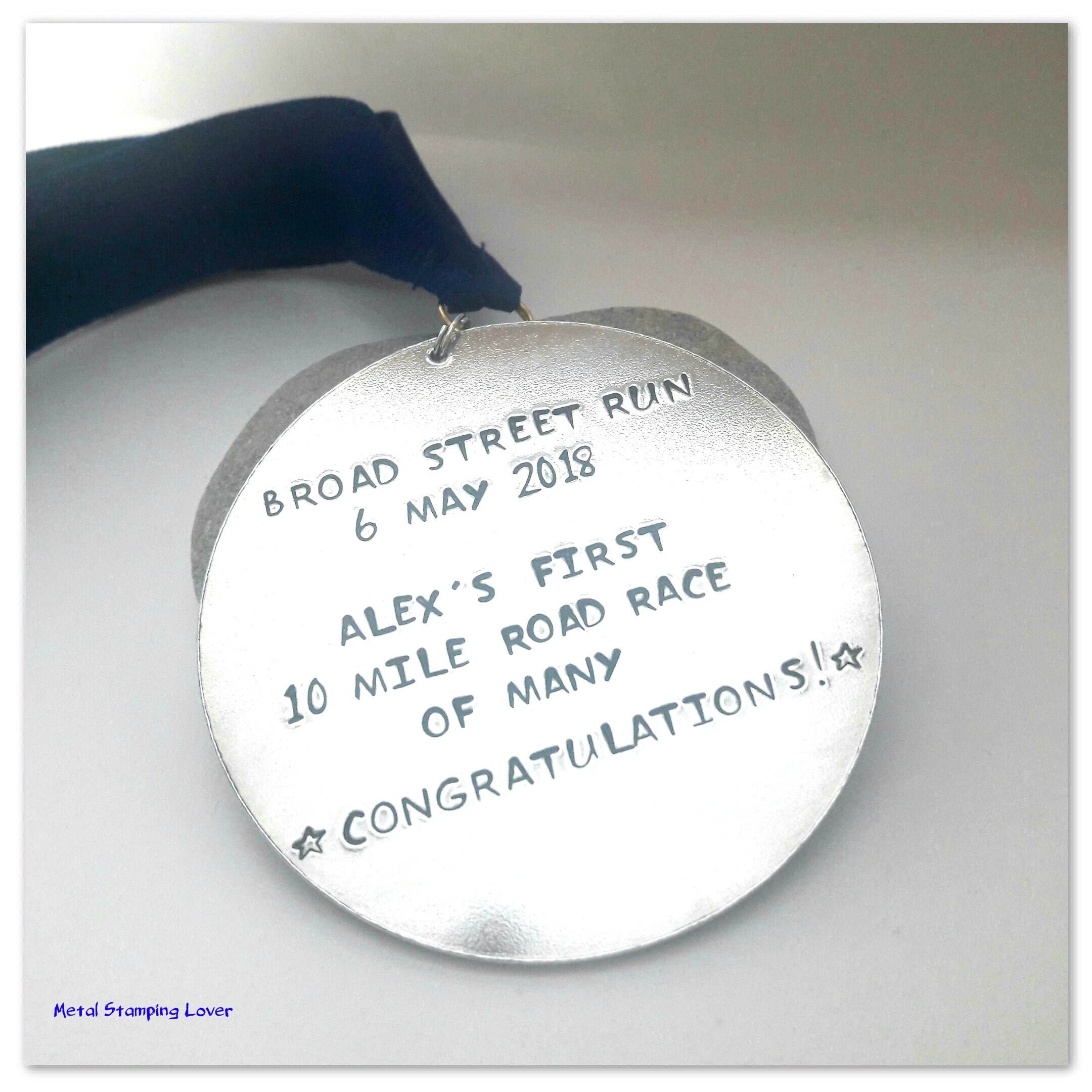 Personalized Medal Running Medal Custom Medal Hand Stamped | Etsy