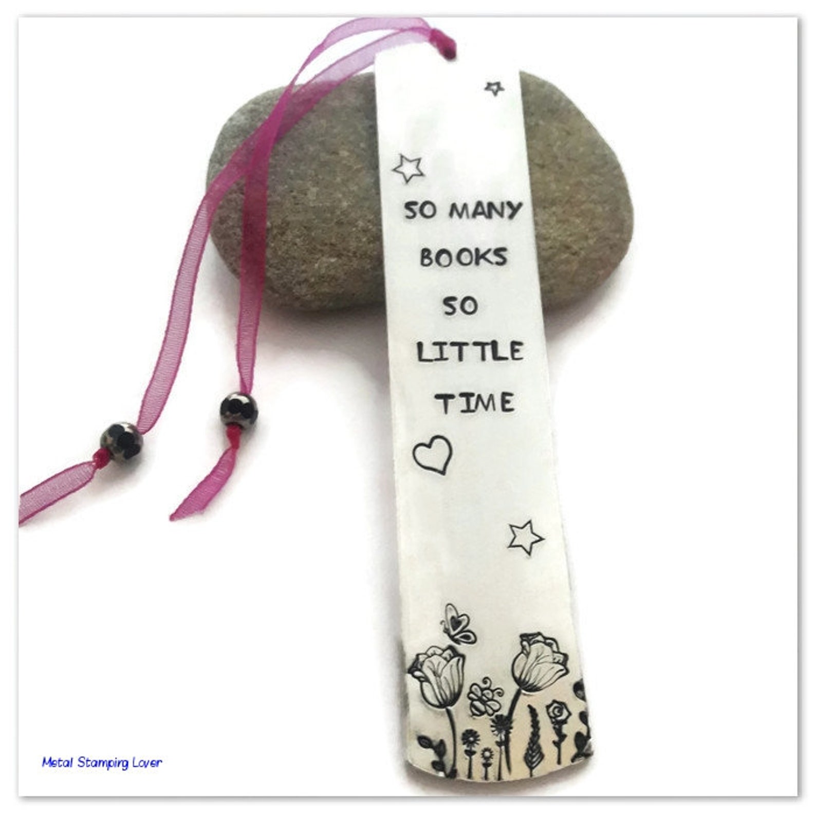 Metal Bookmark so Many Books so Little Time Gift for Reader | Etsy