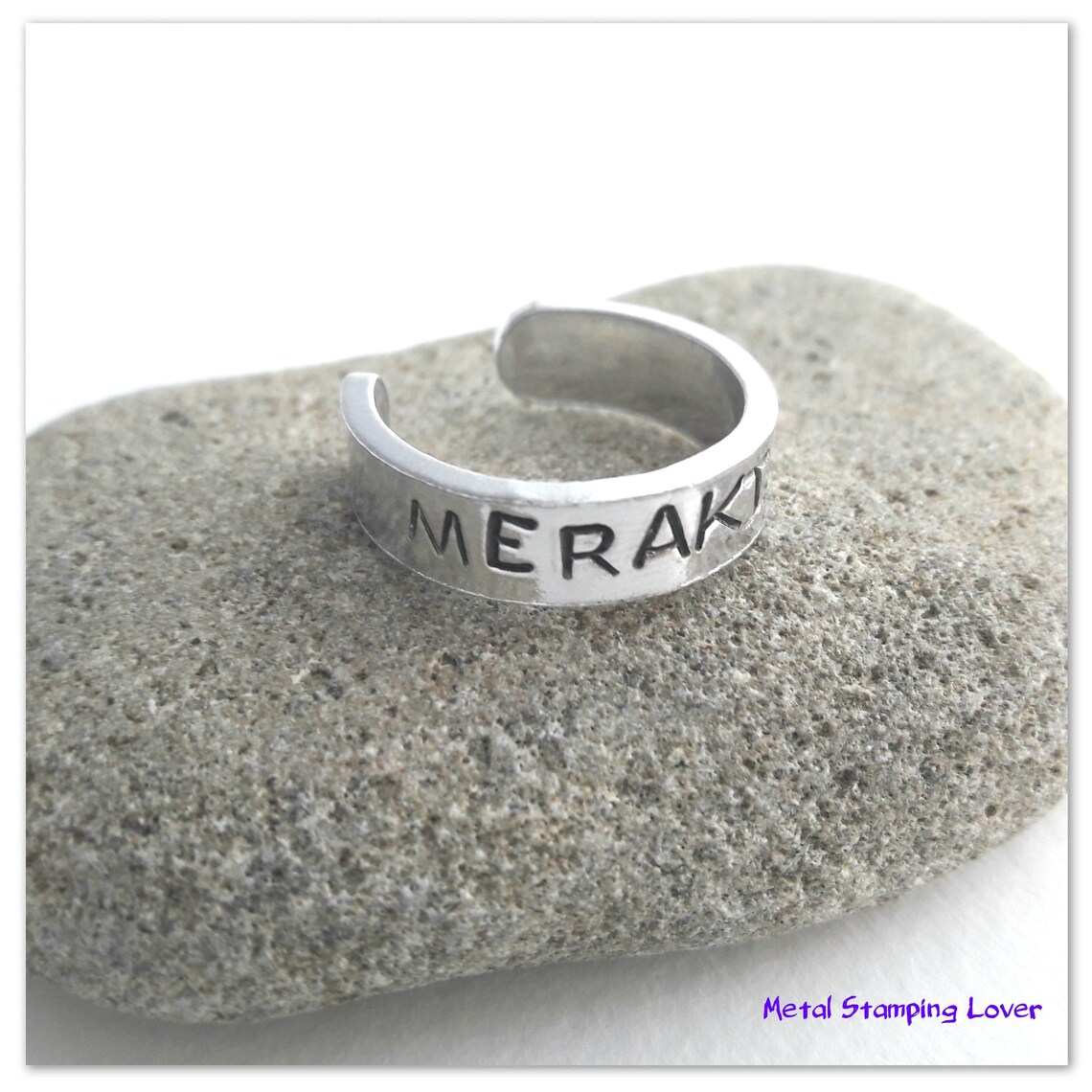 Gift for Women Meraki Ring Ancient Greek Ring Name Ring - Etsy