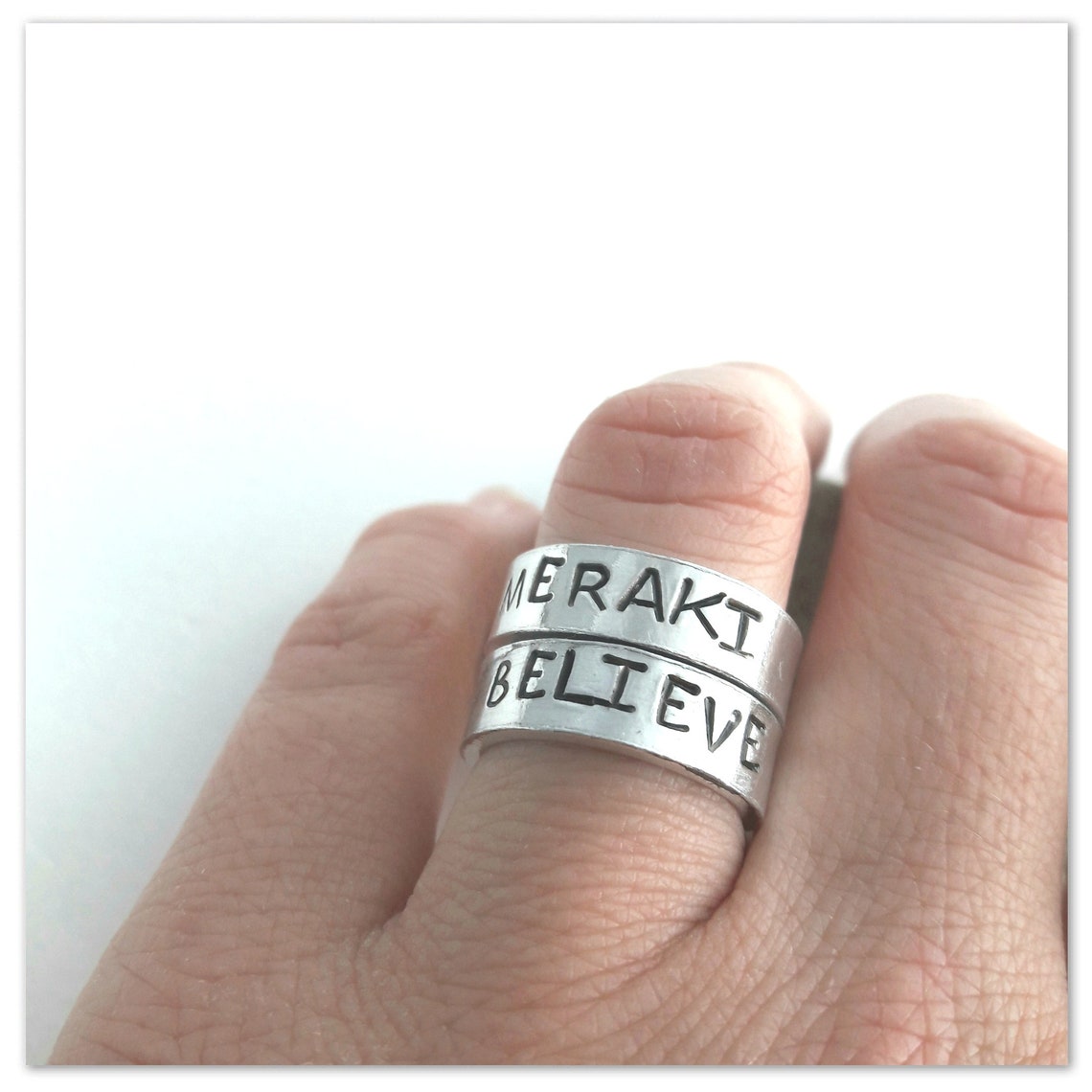 Gift for Women Meraki Ring Ancient Greek Ring Name Ring - Etsy