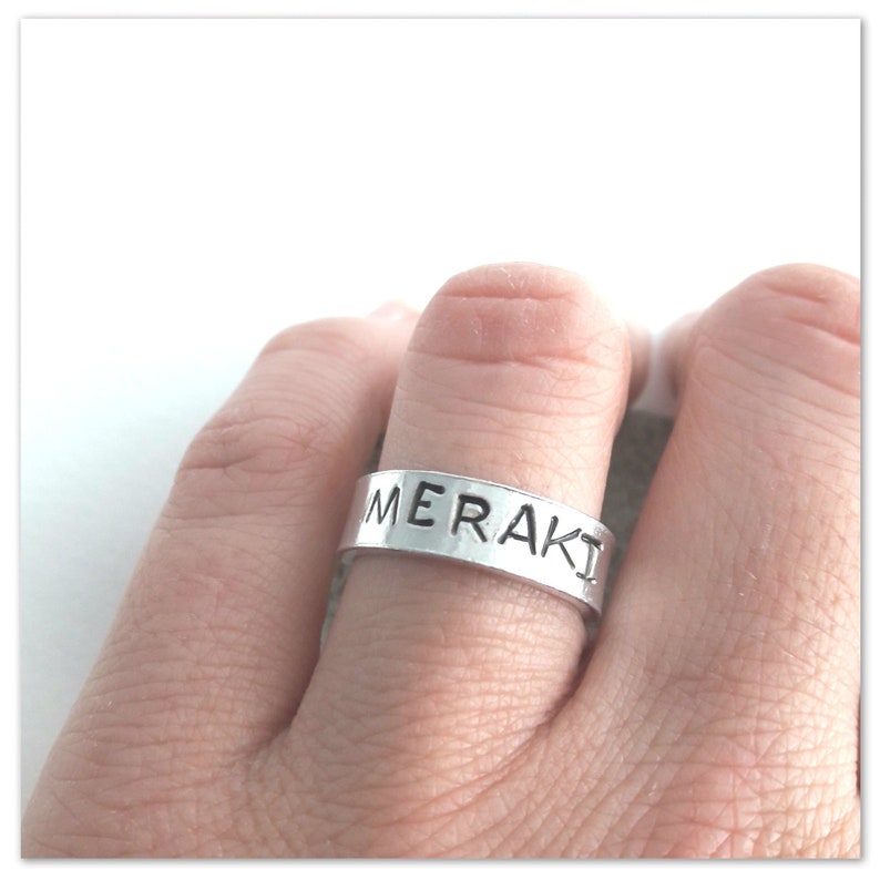 Gift for Women Meraki Ring Ancient Greek Ring Name Ring - Etsy