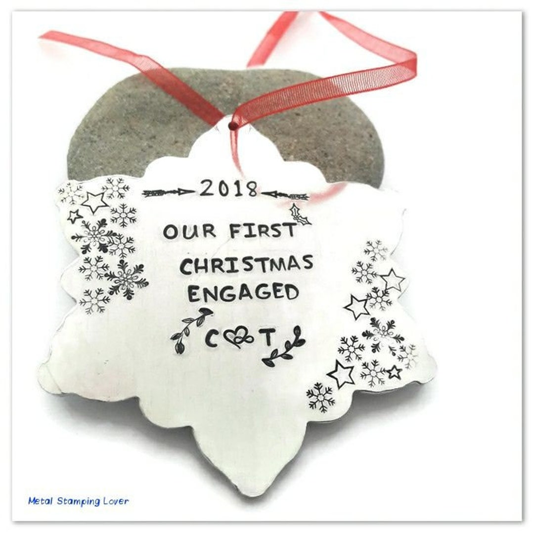 Our First Christmas Engaged, Engagement Christmas Ornament, 1st Engaged ...