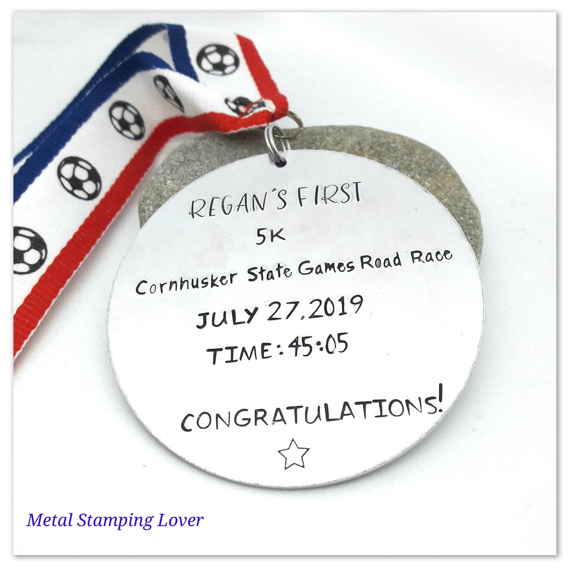 Personalized Medal Running Medal Custom Medal Hand Stamped | Etsy