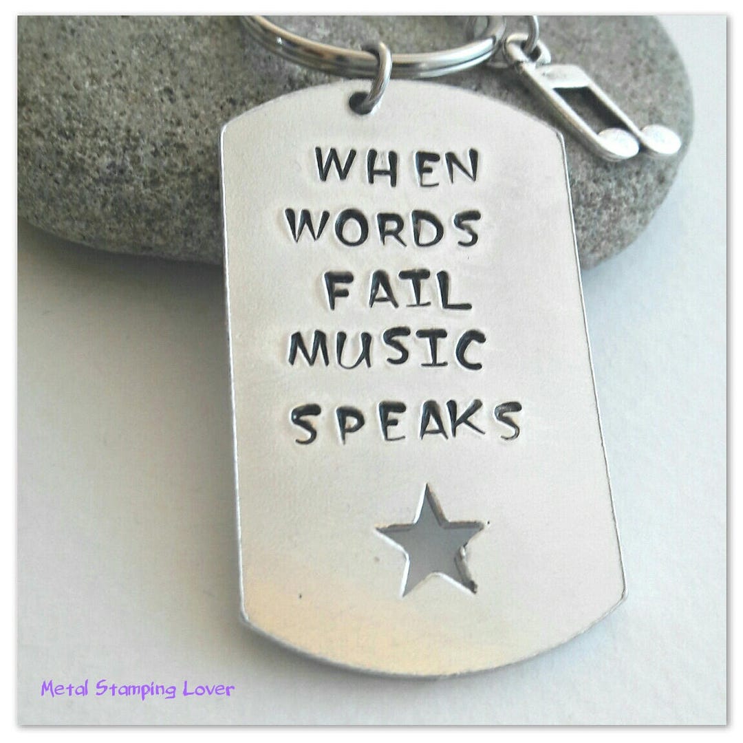 When Words Fail Music Speaks Custom Quote Gift for Musician - Etsy