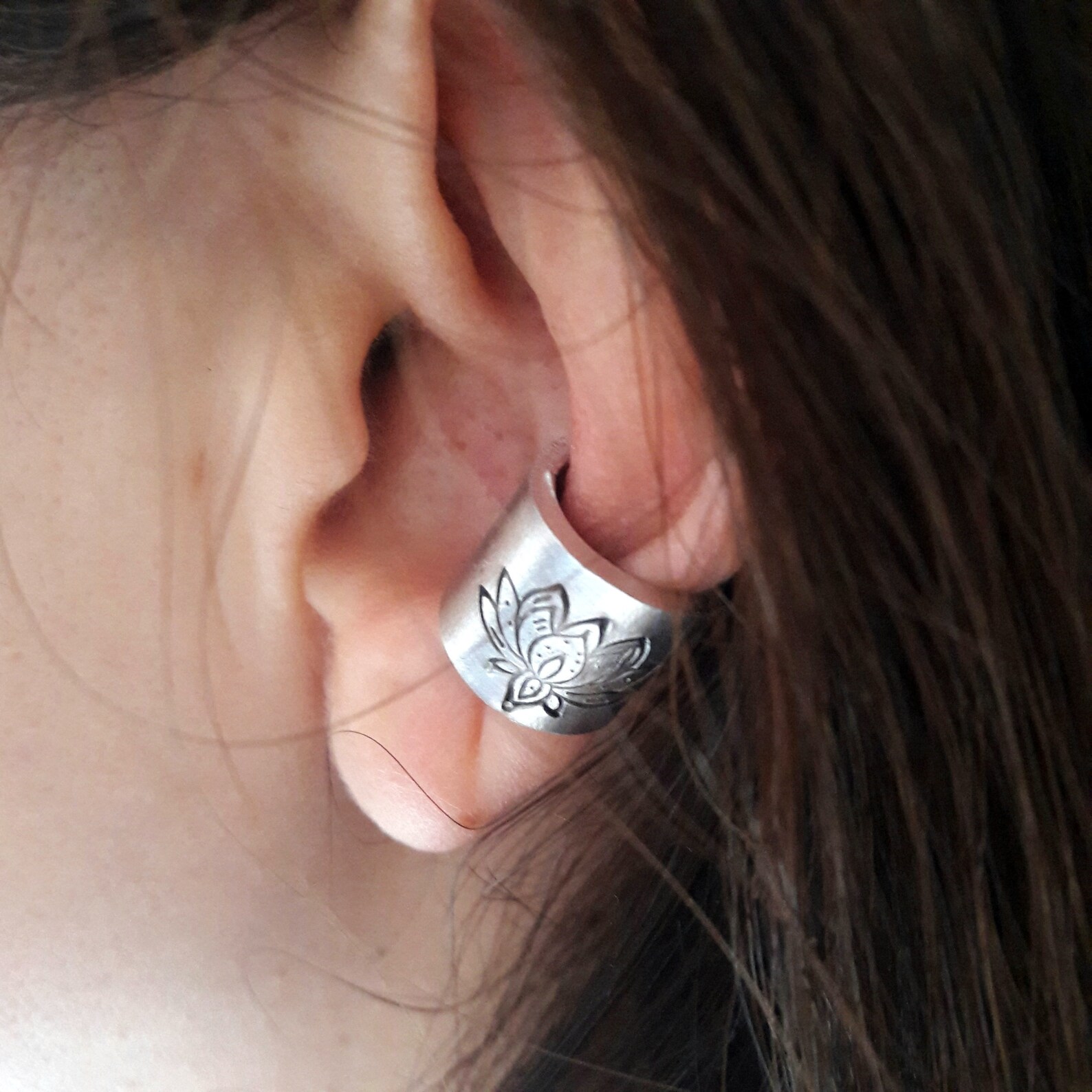 Ear Cuff No Piercing Lotus Ear Cuff Cartilage Earring Helix | Etsy