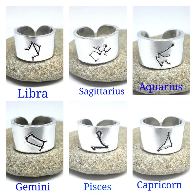 Zodiac Constellation Ring Zodiac Jewelry Celestial Jewelry - Etsy