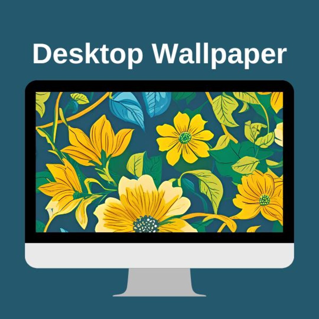 Cosy Floral Desktop Wallpaper | Botanical Computer Background | Cute ...