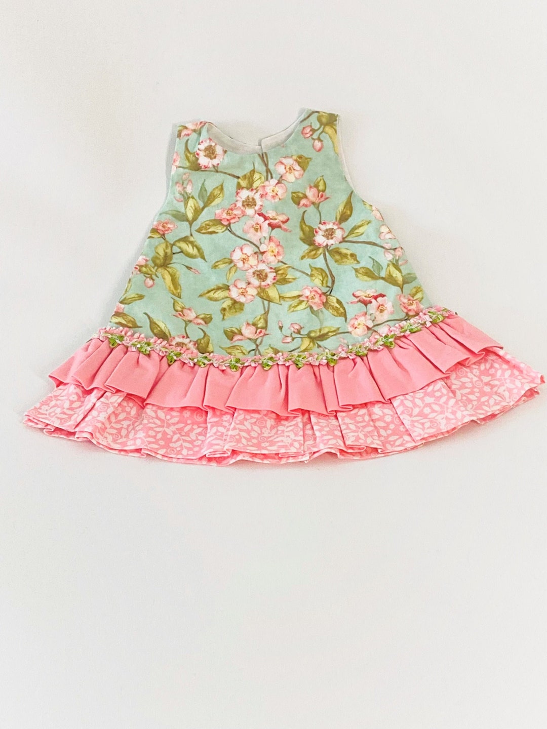 Heirloom Cotton Ruffle Baby Dress, Girls Pink Spring Dress, Summer Baby ...