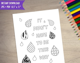 Anti-stress Adult Coloring Page breathe - Etsy