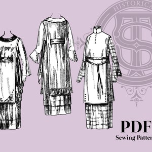 Madeline - 1920s Dress 36" Bust PDF Reproduction Sewing Pattern - Etsy