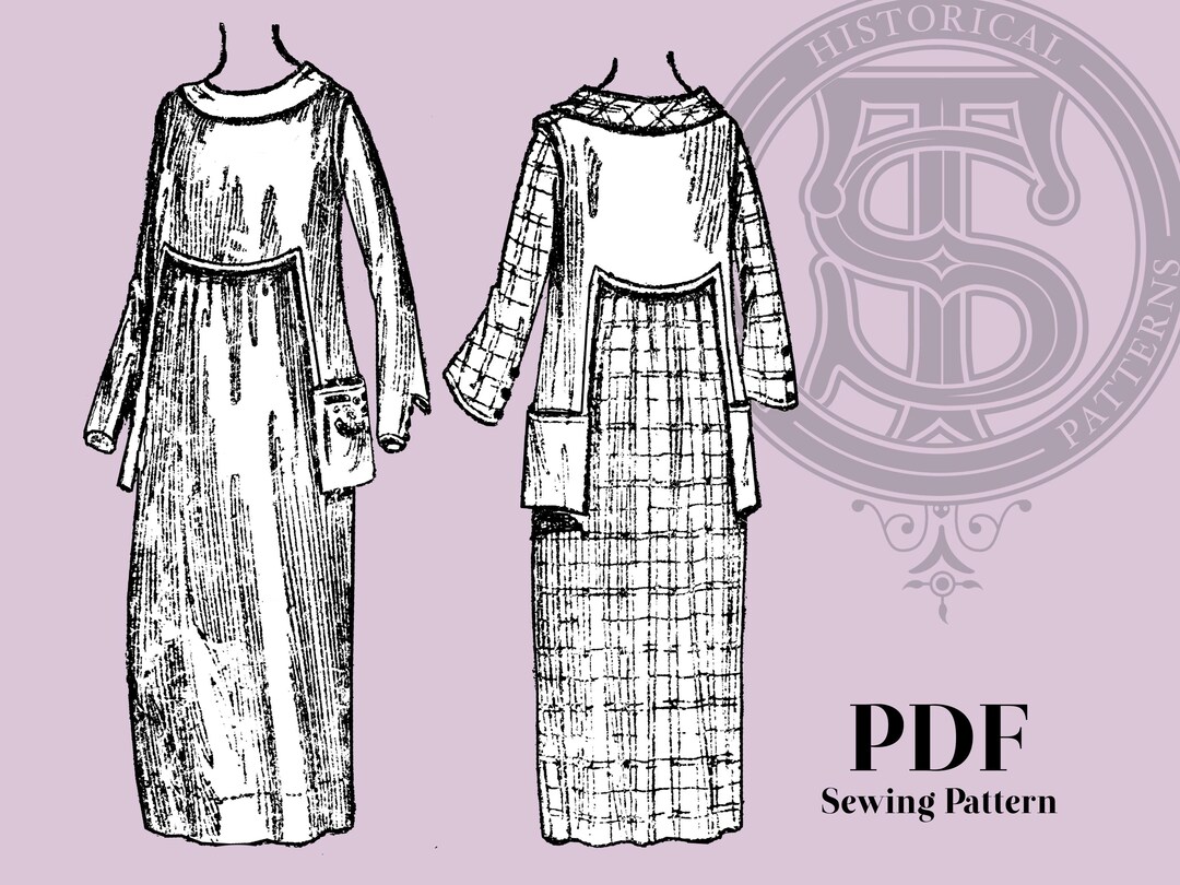 Zora- 1910s Dress 36" Bust PDF Reproduction Sewing Pattern - Etsy