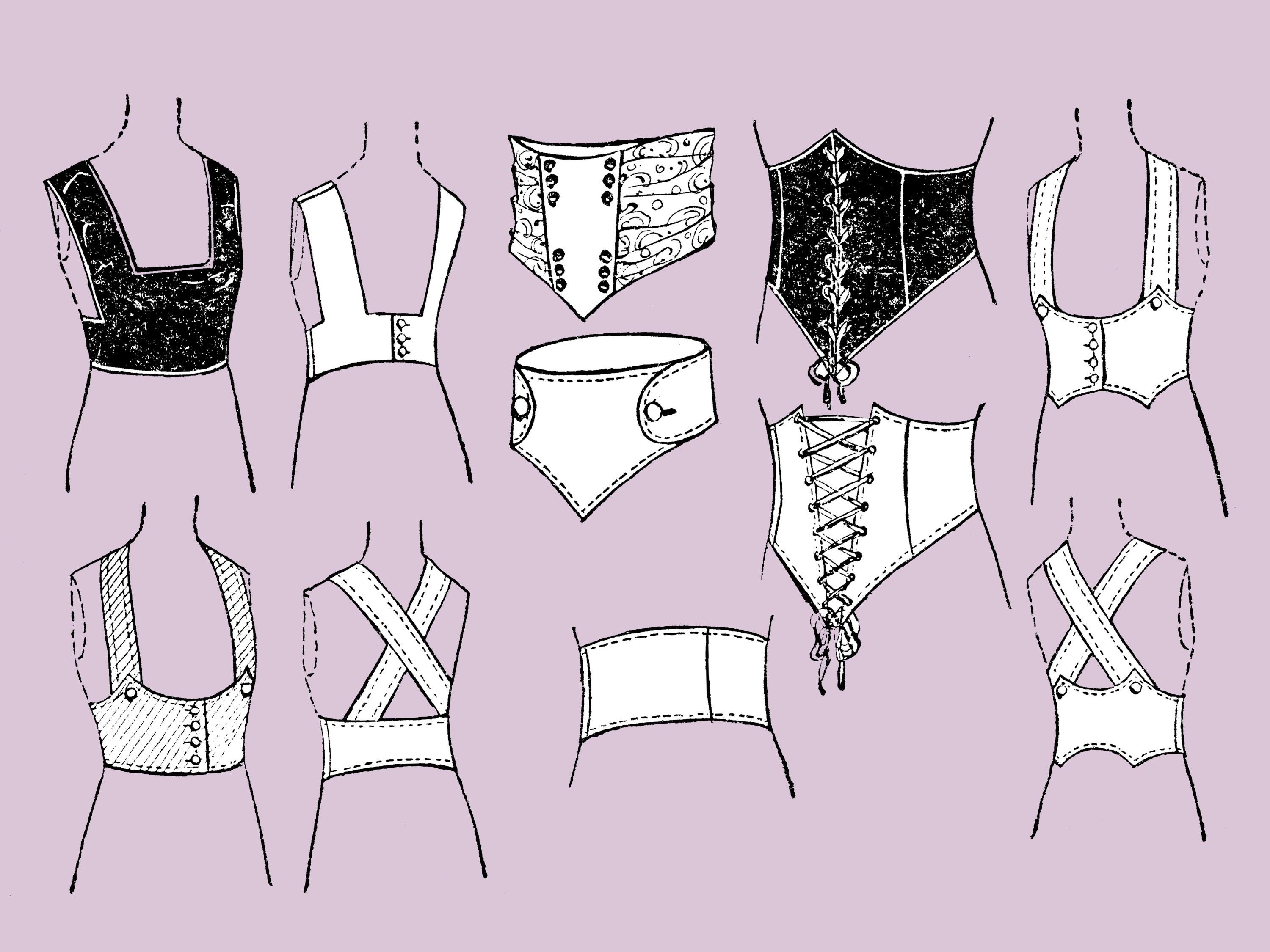 Velda - 1910s Belts, Girdles, and Jumper 26-28" Waist PDF Reproduction ...