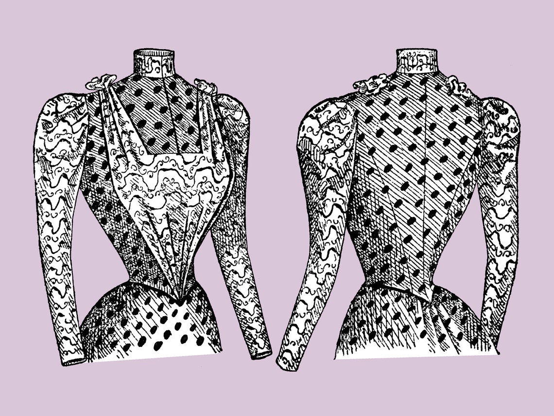 Gabriella 1890s Basque 38 Bust PDF Reproduction Sewing Pattern - Etsy