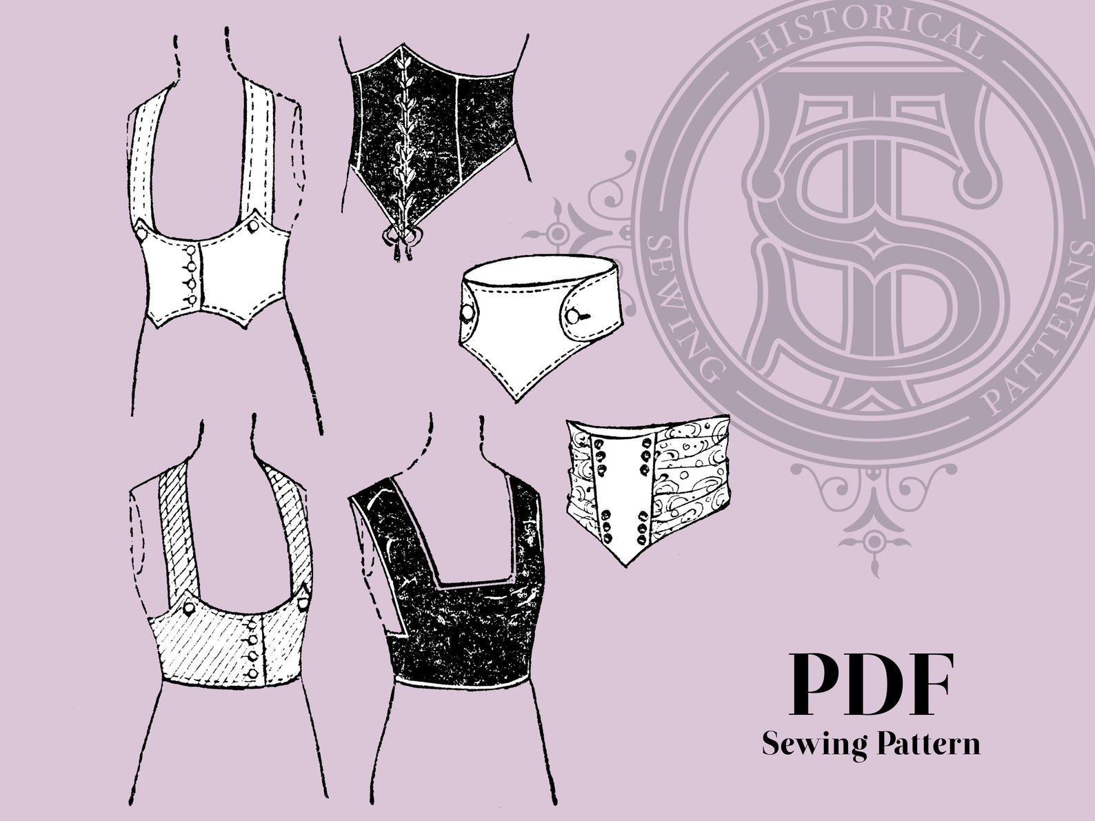 Velda - 1910s Belts, Girdles, and Jumper 26-28" Waist PDF Reproduction ...