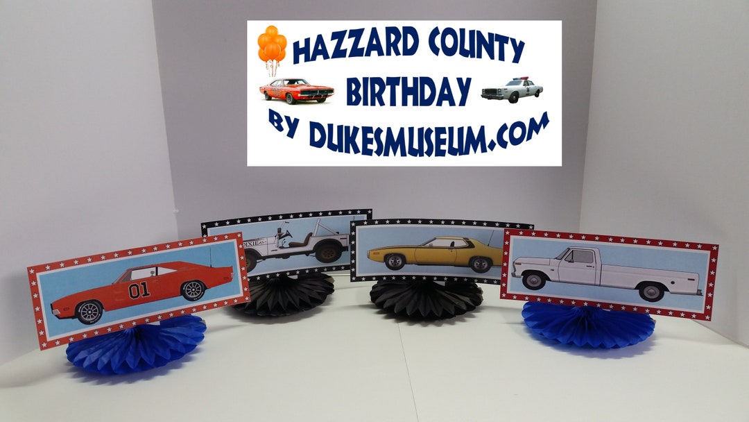 Dukes of Hazzard Birthday Duke Family Cars Table Top Pieces - Etsy