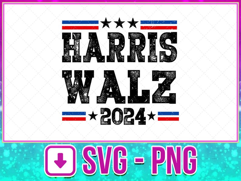 Harris Walz 2024 SVG PNG, Kamala Harris Walz Png, Tim Walz SVG, Liberal ...