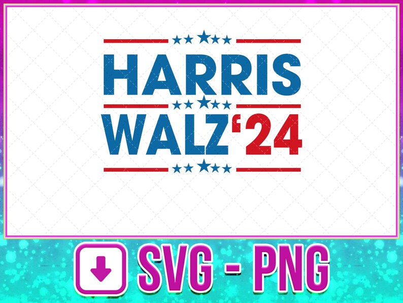 Harris Walz 2024 SVG PNG, Kamala Harris Walz Png, Tim Walz SVG, Liberal ...