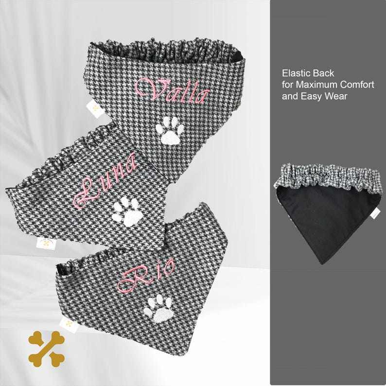 Winter Pet Bandana - Personalized Dog or Cat Scarf - Embroidered Gift ...