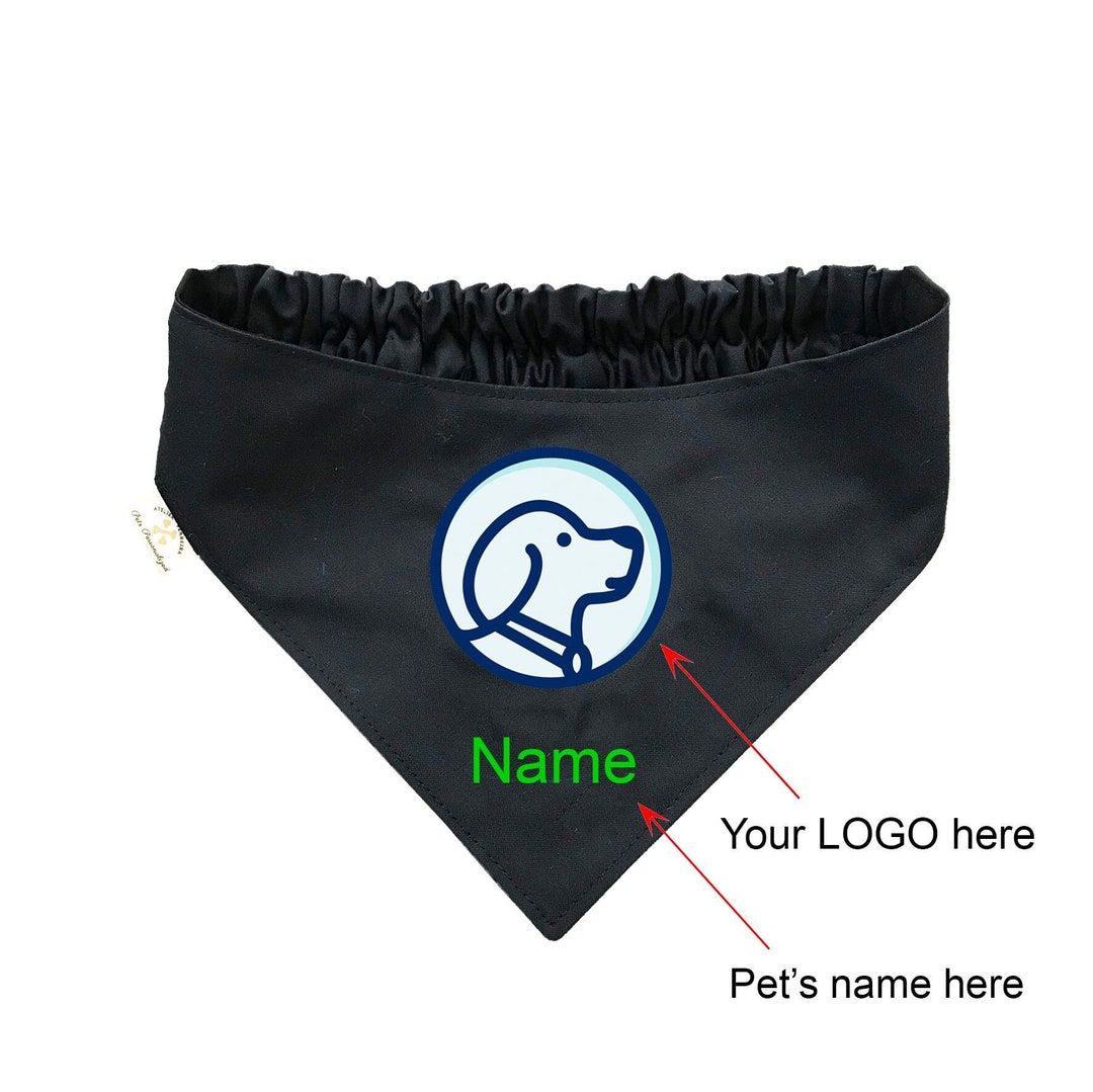 Logo Bandana Embroidered, Custom Dog Bandana With Logo, Cat Bandana ...