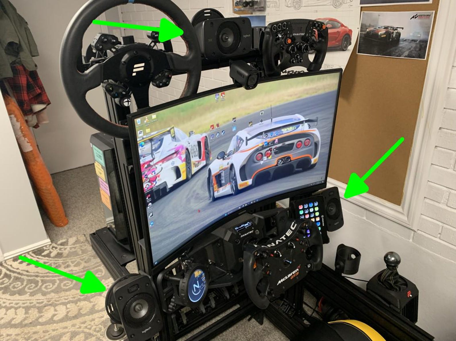 Popsracer 8020 Sim Racing 5.1 Surround Speaker Mounts - Etsy