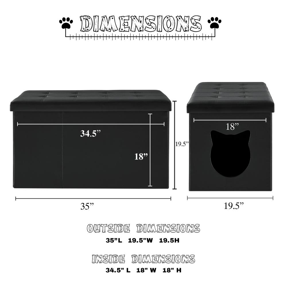 Designer Enclosure Hidden Washroom Bench Ottoman Cat Litter Box - Etsy