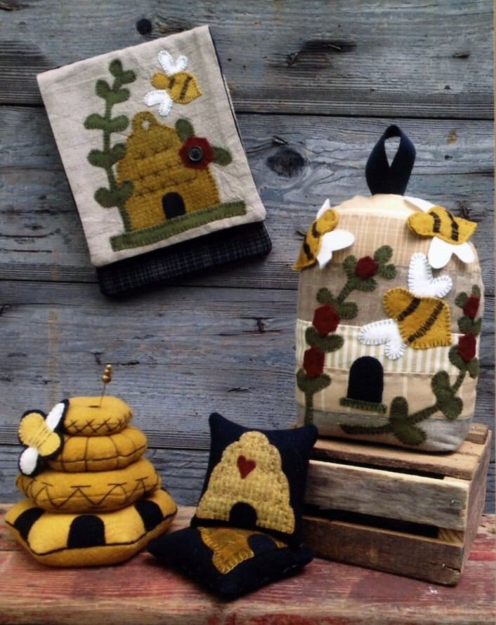 Busy Bees Folk Art Penny Patterns by Wooden Spool Designs - Etsy