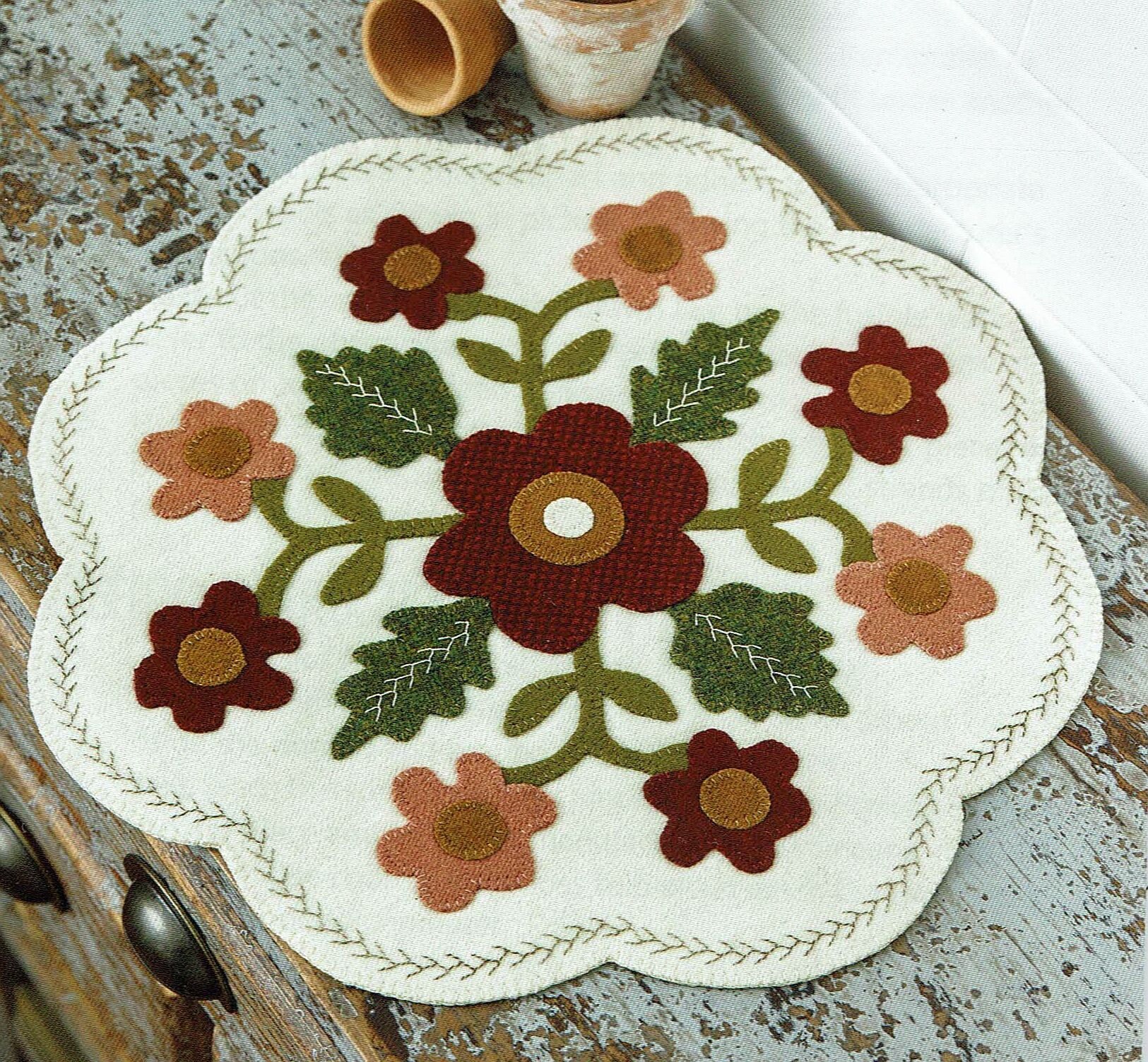 In Full of Bloom Mat Folk Art Penny Pattern by Buttermilk - Etsy