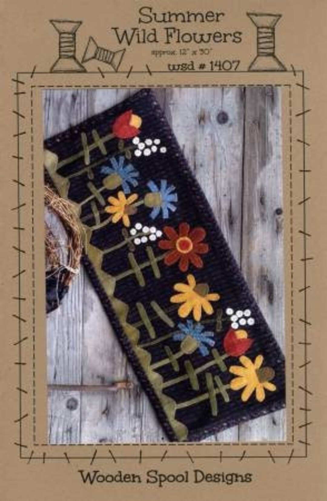 Summer Wild Flowers by Wooden Spool Designs Folk Art Penny Pattern - Etsy